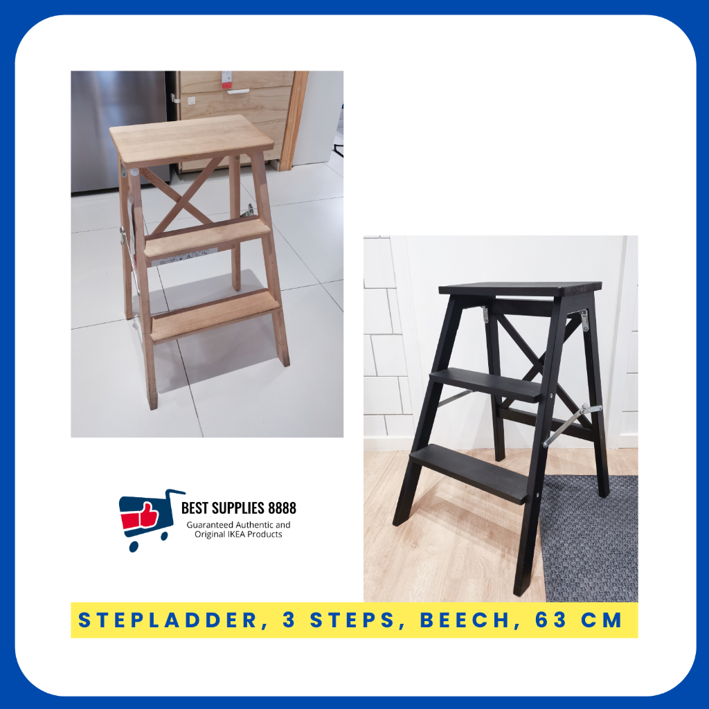 BestSupplies IKEA BEKVAM Stepladder, 3 steps, stool, ladder, hagdan ...