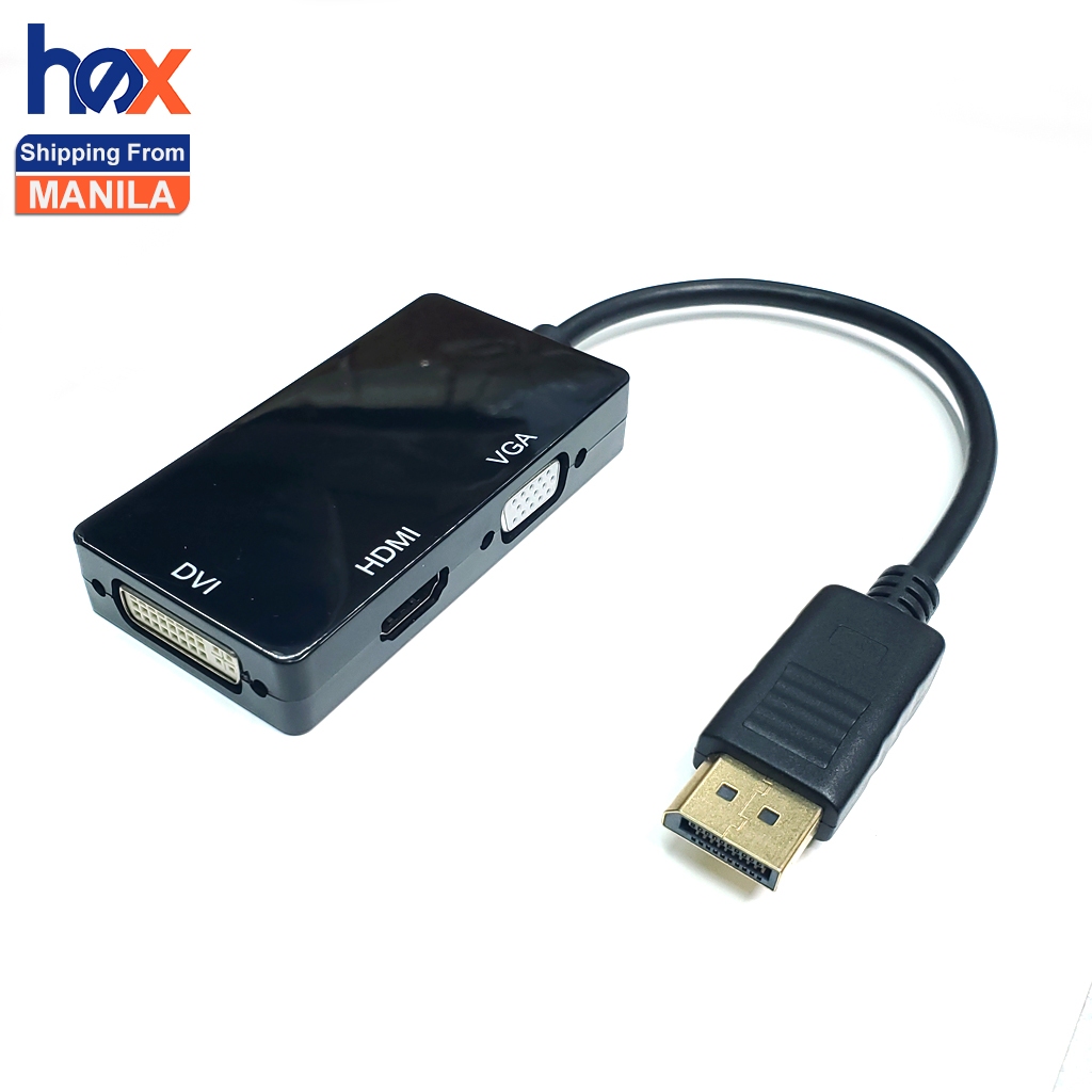 Multi-Function Displayport Dp to HDMI/DVI/VGA Male to Female 3-in-1 ...