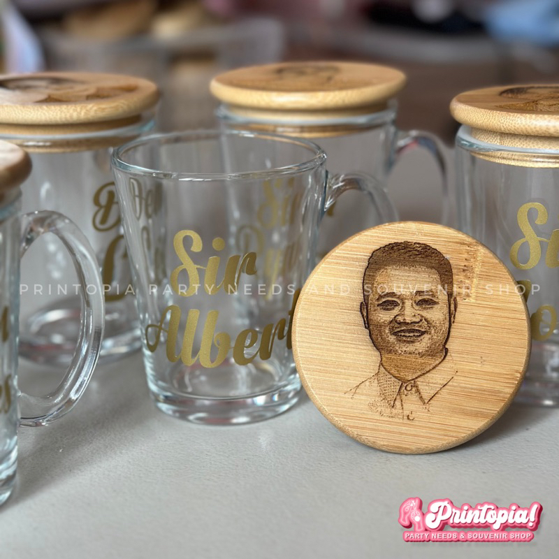 Personalized Clear Mug with Laser Engraved Image on Lid | Shopee ...