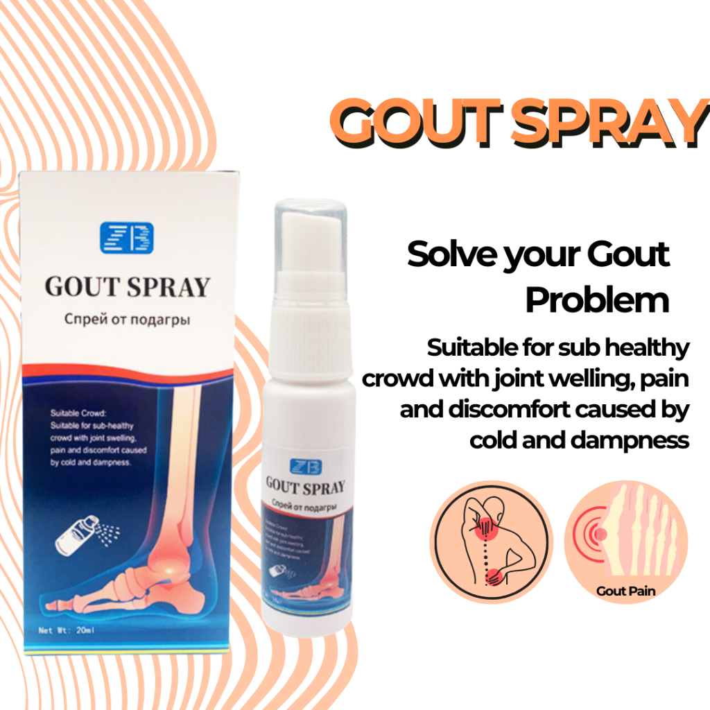 Original Gout Spray Gout Cause Joint Knee Pain Toe Finger Bone Spur ...