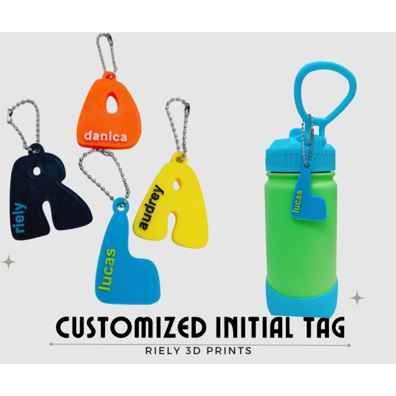 Customized Initial Name Tag Keychain 3D printed | Shopee Philippines
