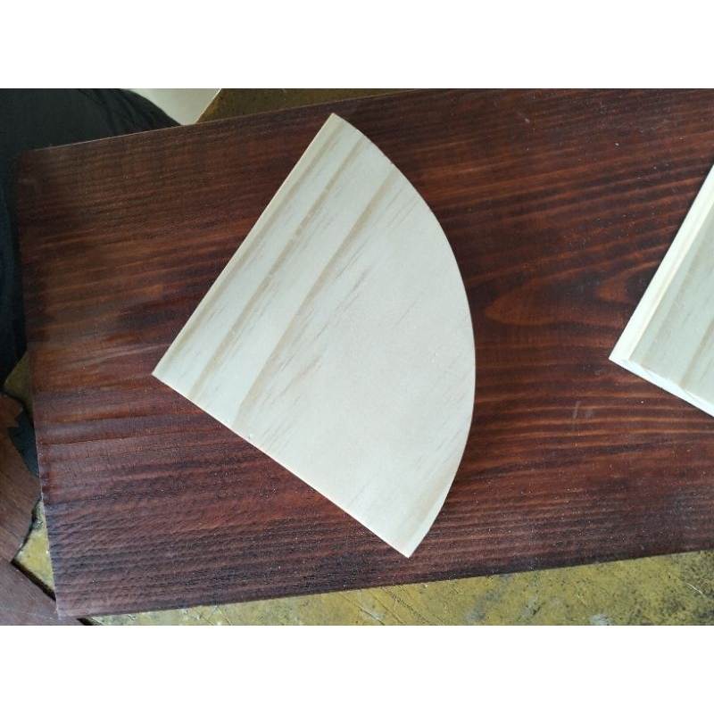 Corner Shelf. customized order.18 inches radius. two planks joined ...