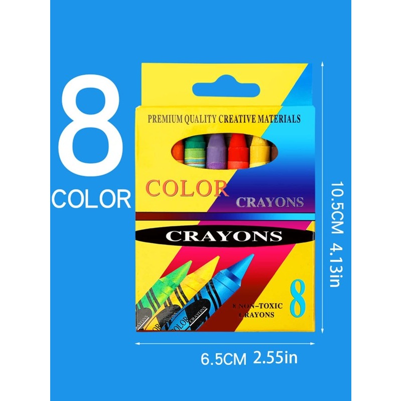 6/8/12/24pc Generic Crayon Better Crayons Set Stationery Art School ...