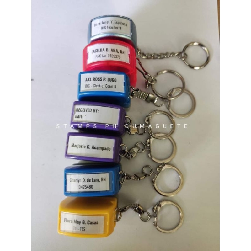 Personalized Self Inking Rubber Stamp - HA with keychain | We ship ...