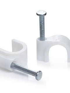 Cable Clamp Clips (PVC Clips) Cable Coax Cable Ethernet TV Telephone Wires Nail Clips CTR GOOD ...