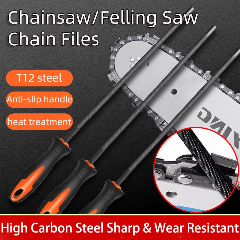 Chainsaw Chain File Round Handle Saw Chain File Sharpener For Woodwork ...