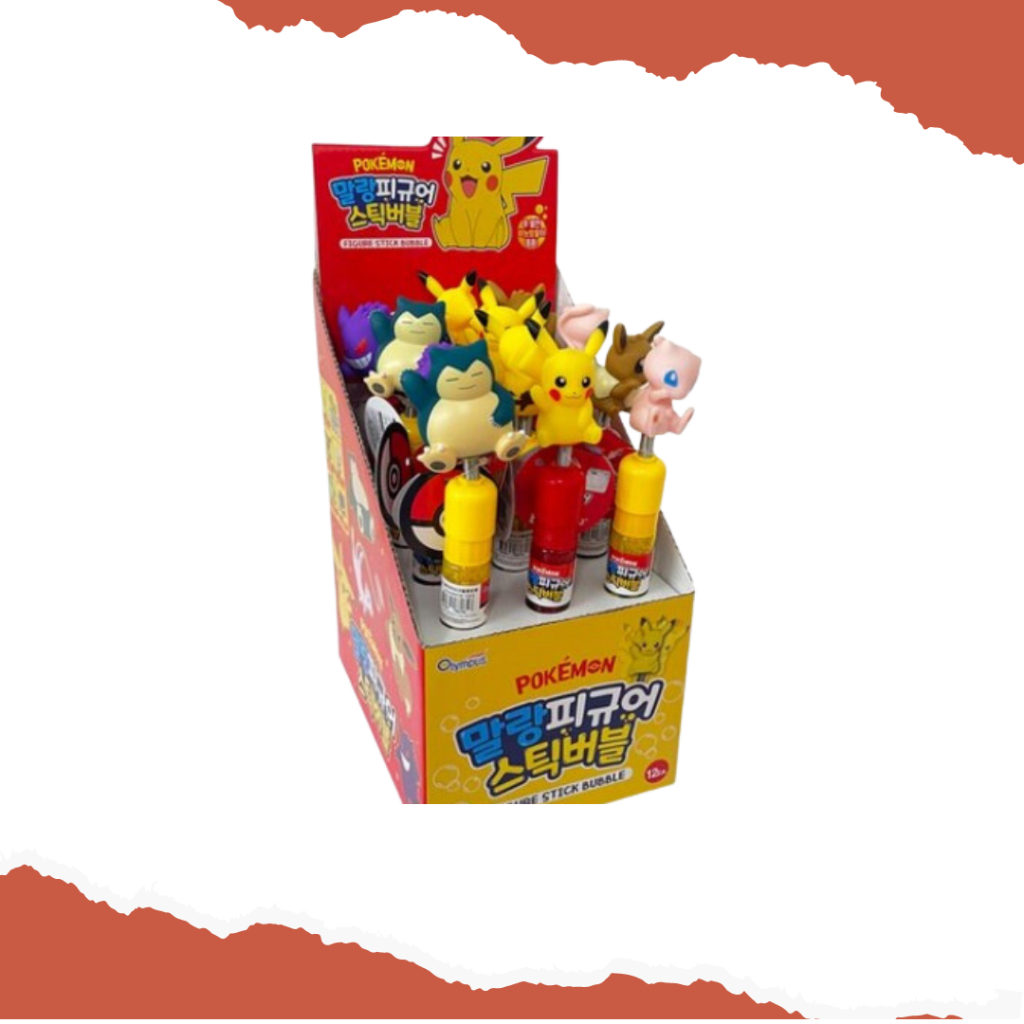 DAISO - Pokemon Malang Figure Stick Bubbles For Kids Pikachu Snorlax ...