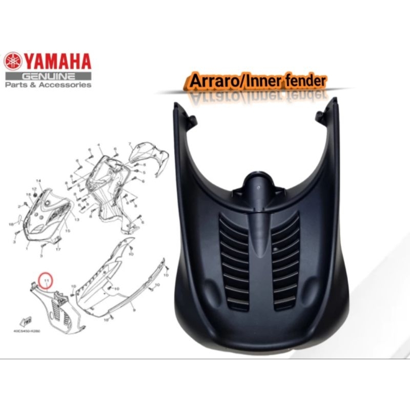MIO SPORTY INNER FENDER/ ARRARO 40C-F155W-00 GENUINE ( YGP ) | Shopee ...