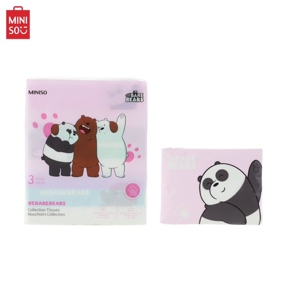 Miniso We Bare Bears Collection Tissues 3 Packs Shopee Philippines