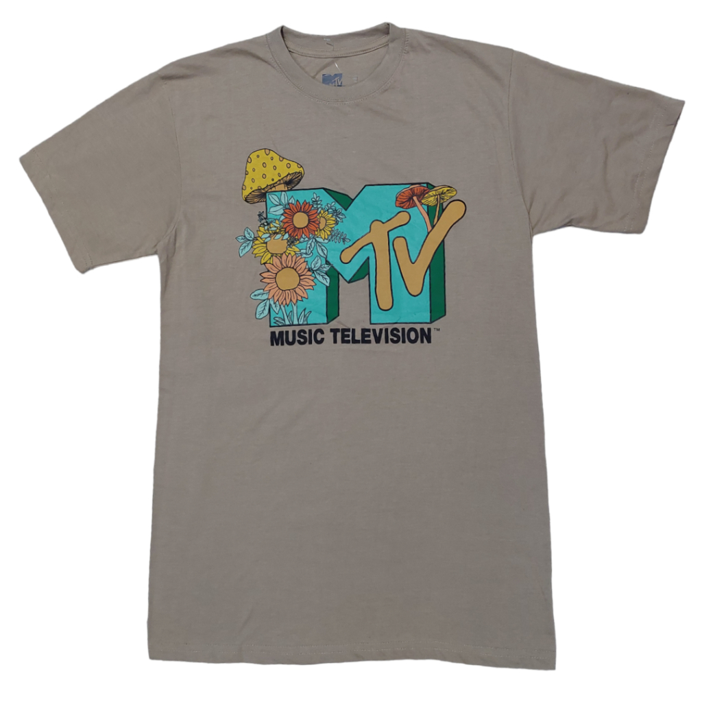 MTV Logo Tee (Khaki) | Shopee Philippines