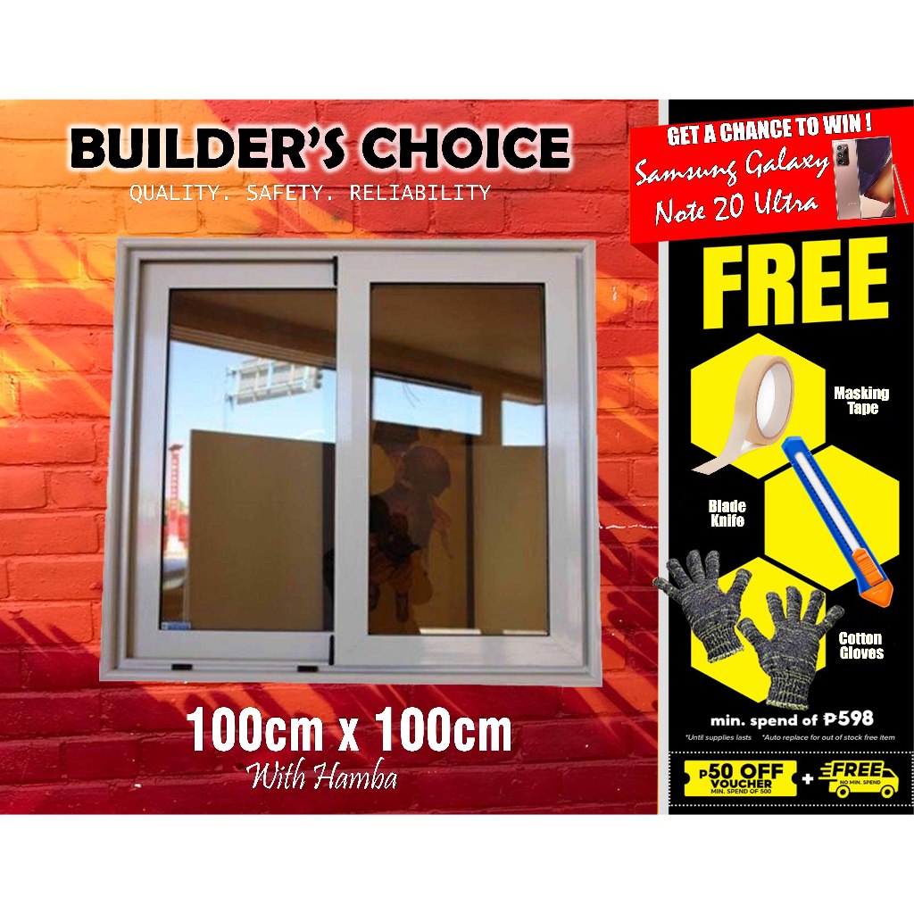 Sliding Window 100cm x 100cm Aluminum Window w/ FREE Screen. Best ...