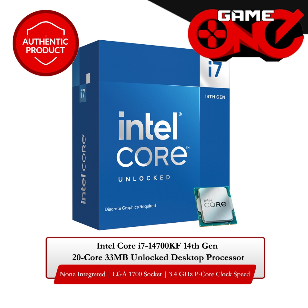 Intel Core i7-14700KF 14th Gen 20-Core LGA 1700 33MB Cache Unlocked ...