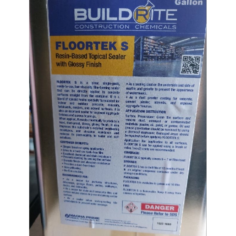 Buildrite Floortek S Resin Based Sealer 4Liters/Gallon | Shopee Philippines