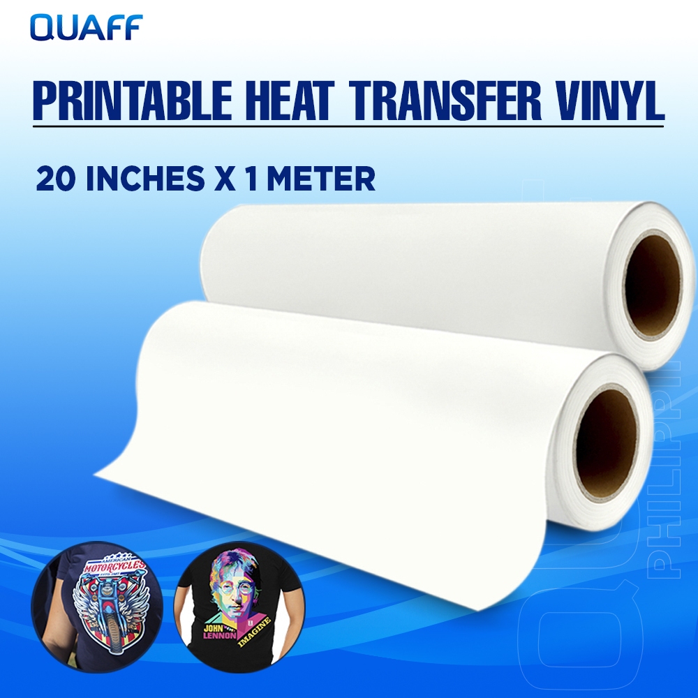 QUAFF Eco Solvent Printable Heat Transfer Vinyl CDP-DP Glossy (20 ...