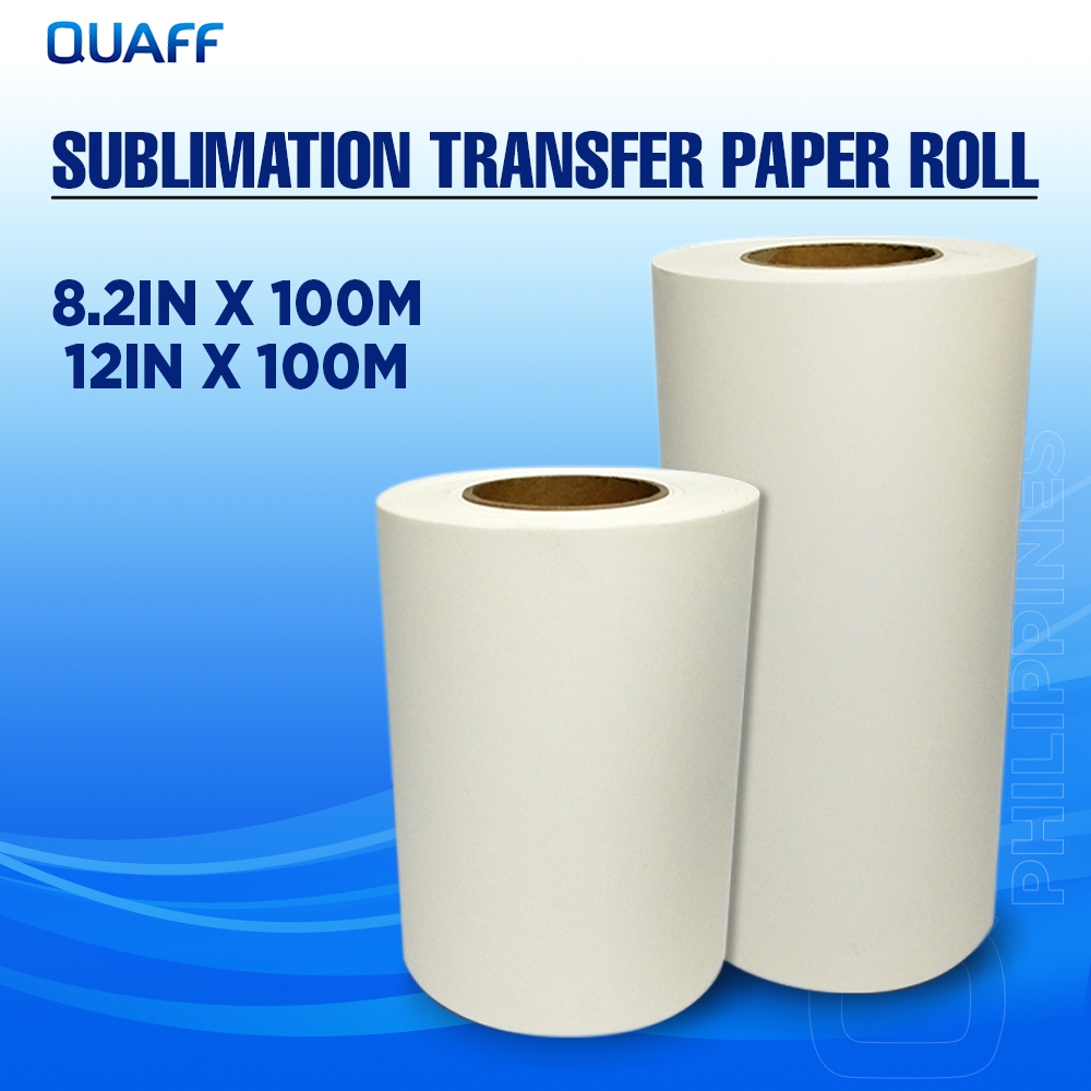 QUAFF Sublimation Paper 100gsm 100meters 12inches / 8.2inches | Shopee ...