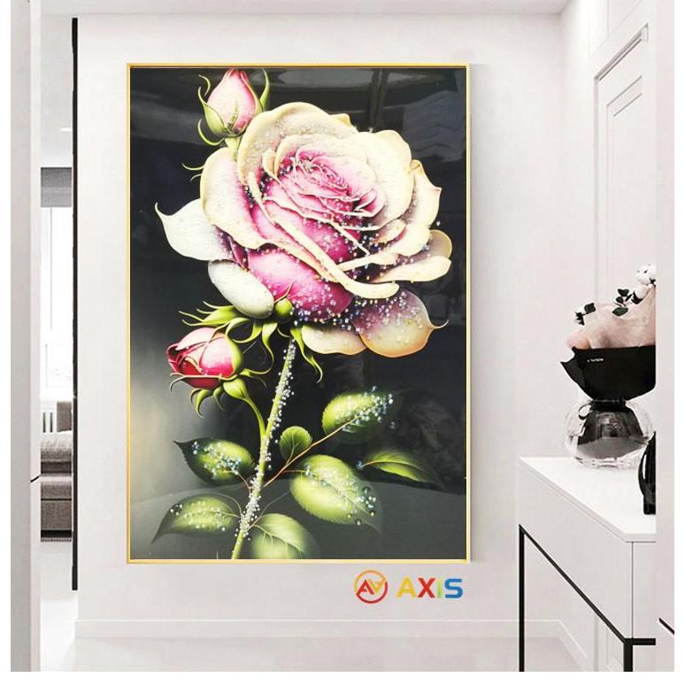 Rose Flower Abstract Poster Nordic Plant Canvas Painting Modern Wall ...