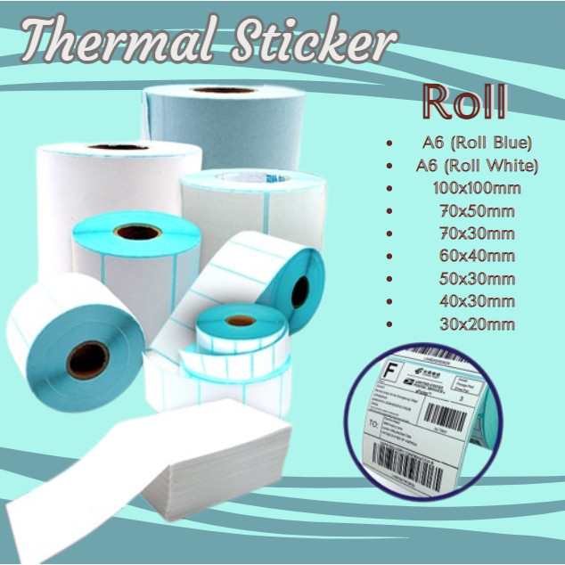 Thermal Barcode Sticker / Label Sticker for Thermal Printer (use for ...