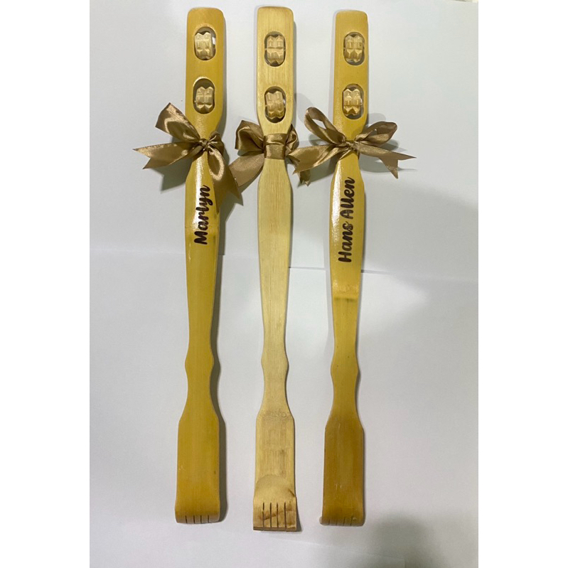 Personalized Bamboo Wood Back Scratcher | Pangkamot Laser Engraved ...