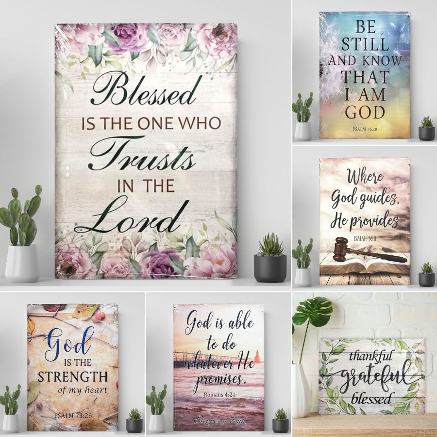 Decors and Beyond Bible Verses Inspirational Quotes MDF Rustic Wooden ...