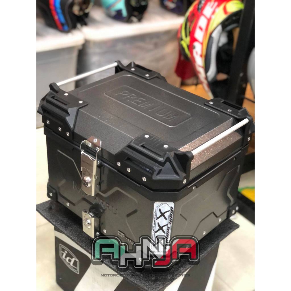MUTARRU 45 / 55 LITERS ALLOY TOP BOX WITH BACKREST BLACK COLOR. 45L AND ...