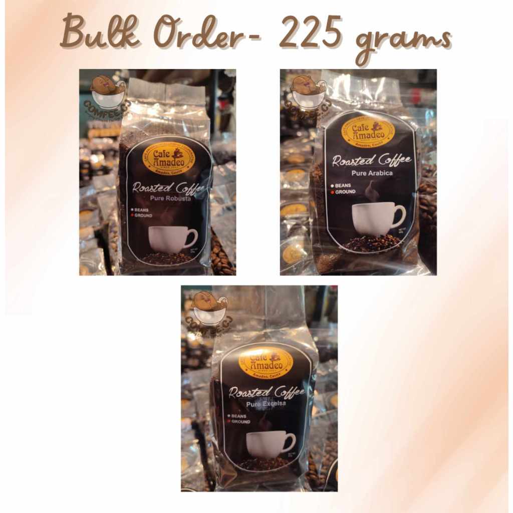 BULK Orders 225G Arabica/Barako:Excelsa/Robusta - Cafe Amadeo Coffee ...