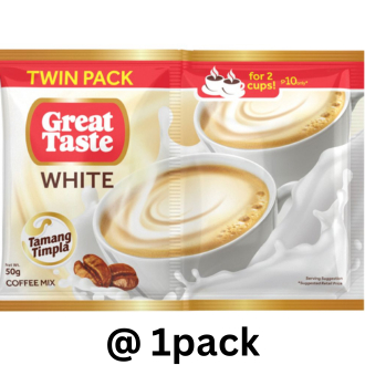 GREAT TASTE 3in1 COFFEE TWINPACK 50G (1PACK) | Shopee Philippines
