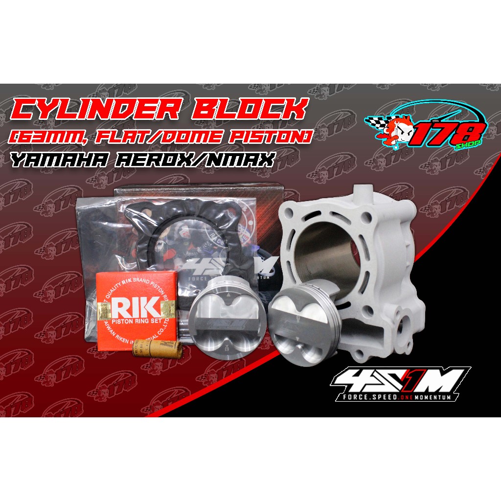 4S1M yamaha nmax 155 aerox 155 cylinder block kit chromebore(63MM ...