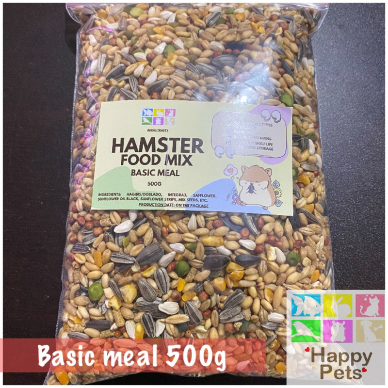 Hamster premium food mix 500grams (Basic meal, Grass deluxe, Grain ...