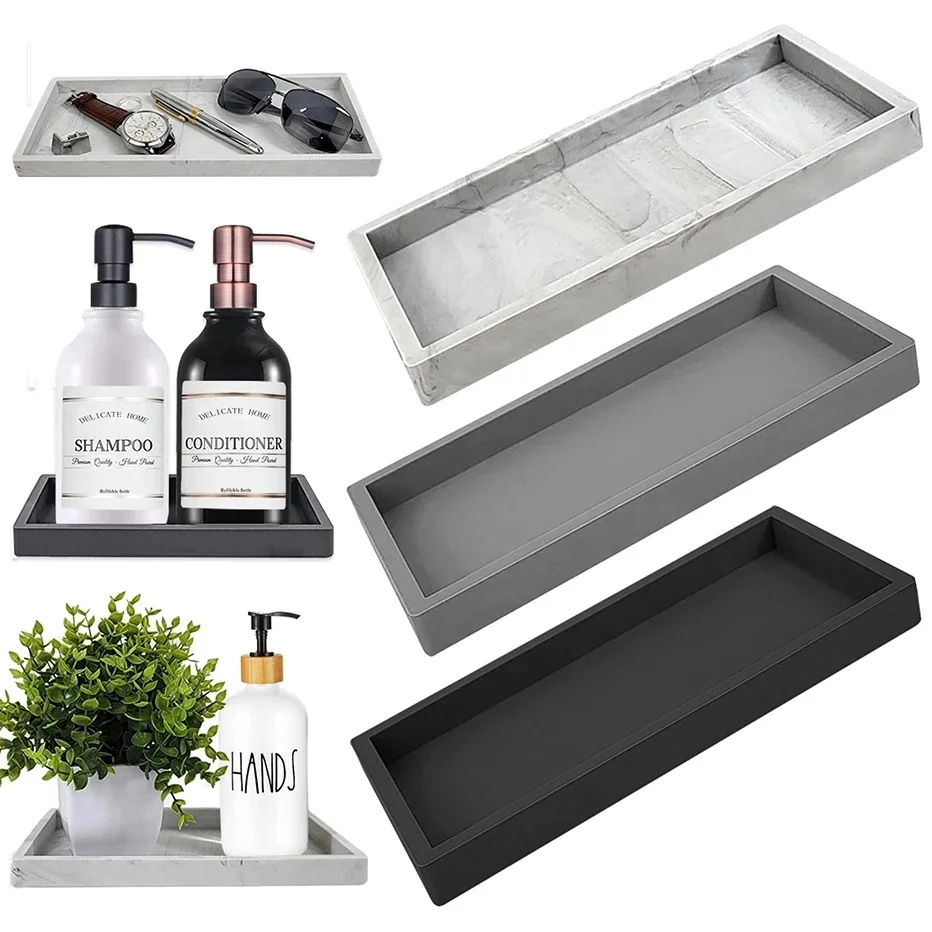 Countertop Soap Dispenser Tray Silicone Tray Hands Soap Shampoo Perfume ...