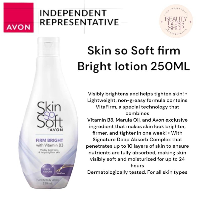 Avon skin so soft firm lotion 250 ML | Shopee Philippines