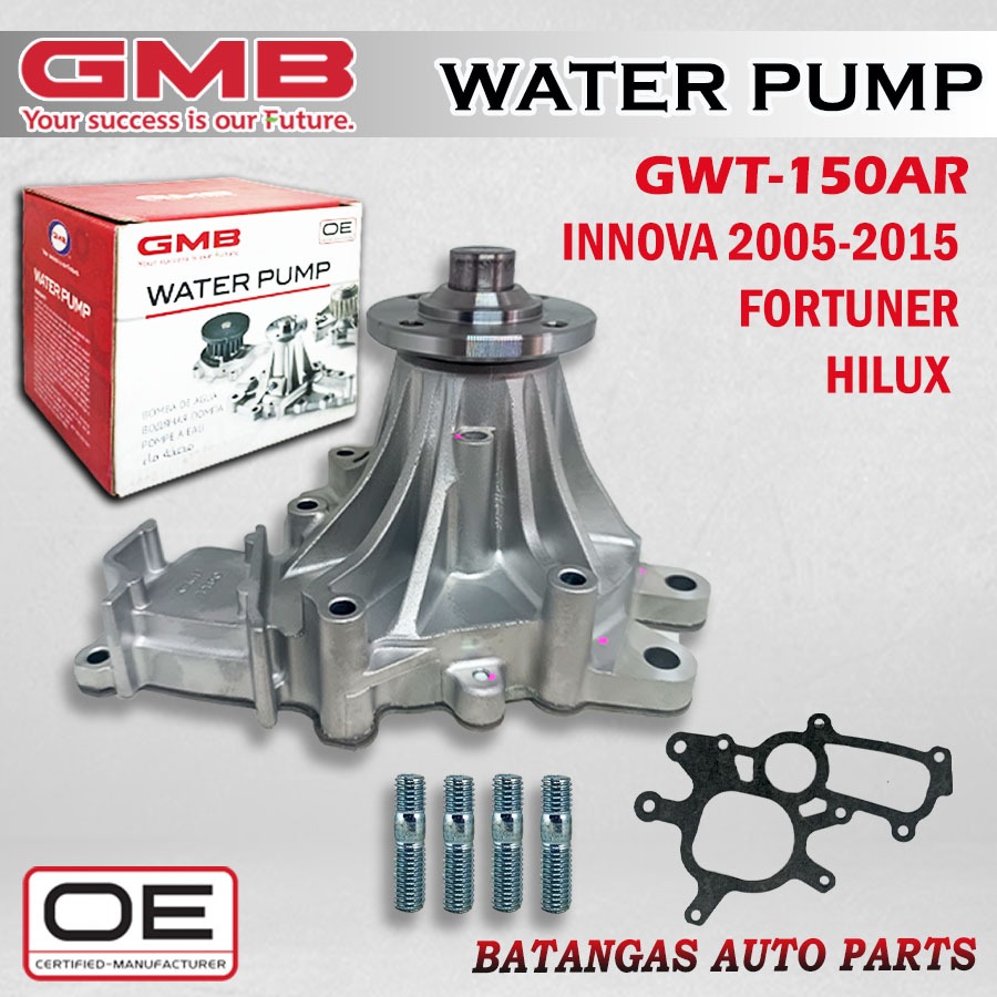 GMB WATER PUMP INNOVA FORTUNER HILUX 1KD 2KD 2005-2015 GWT-150AR ...