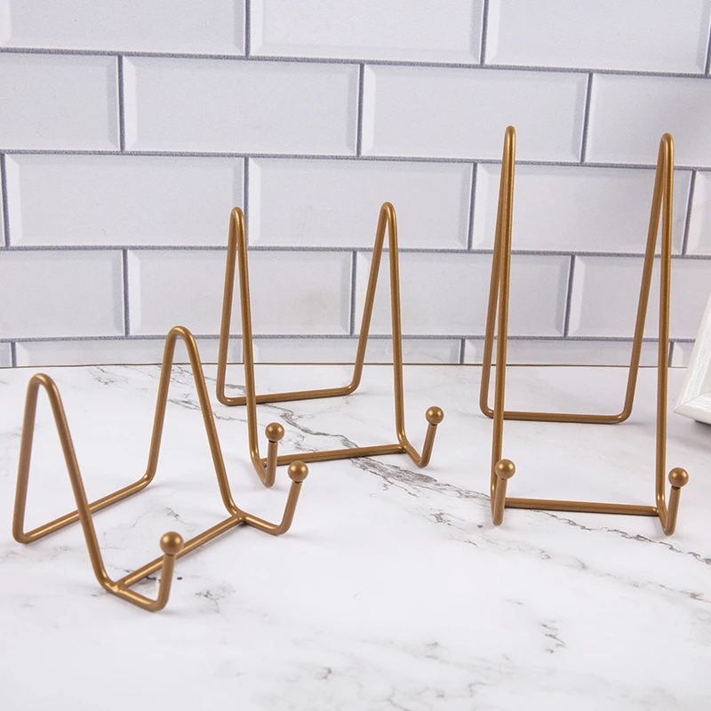 Photo Book Stand Iron Art Magazine Display Stand Dish Rack Plate Bowl ...