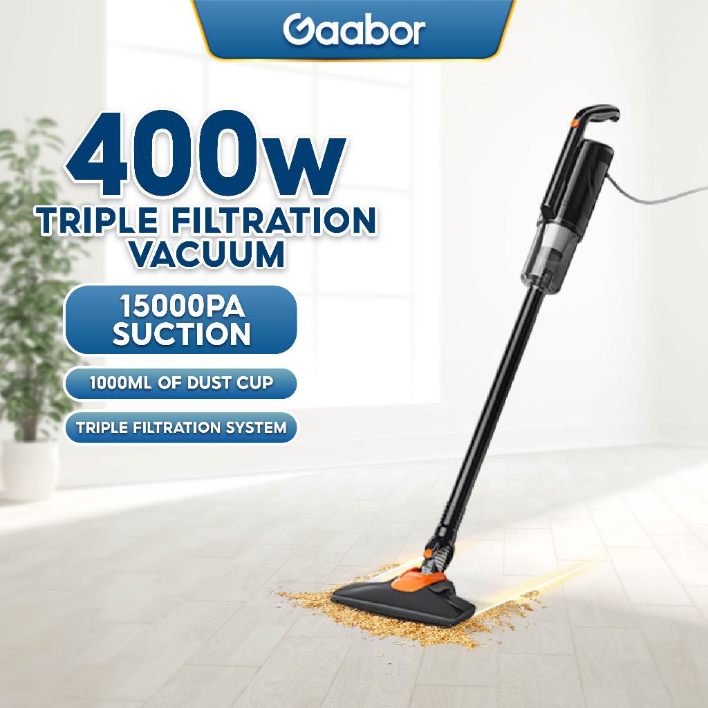 Gaabor Vacuum Cleaner Triple Filtration System Robust Suction 400W 220 ...