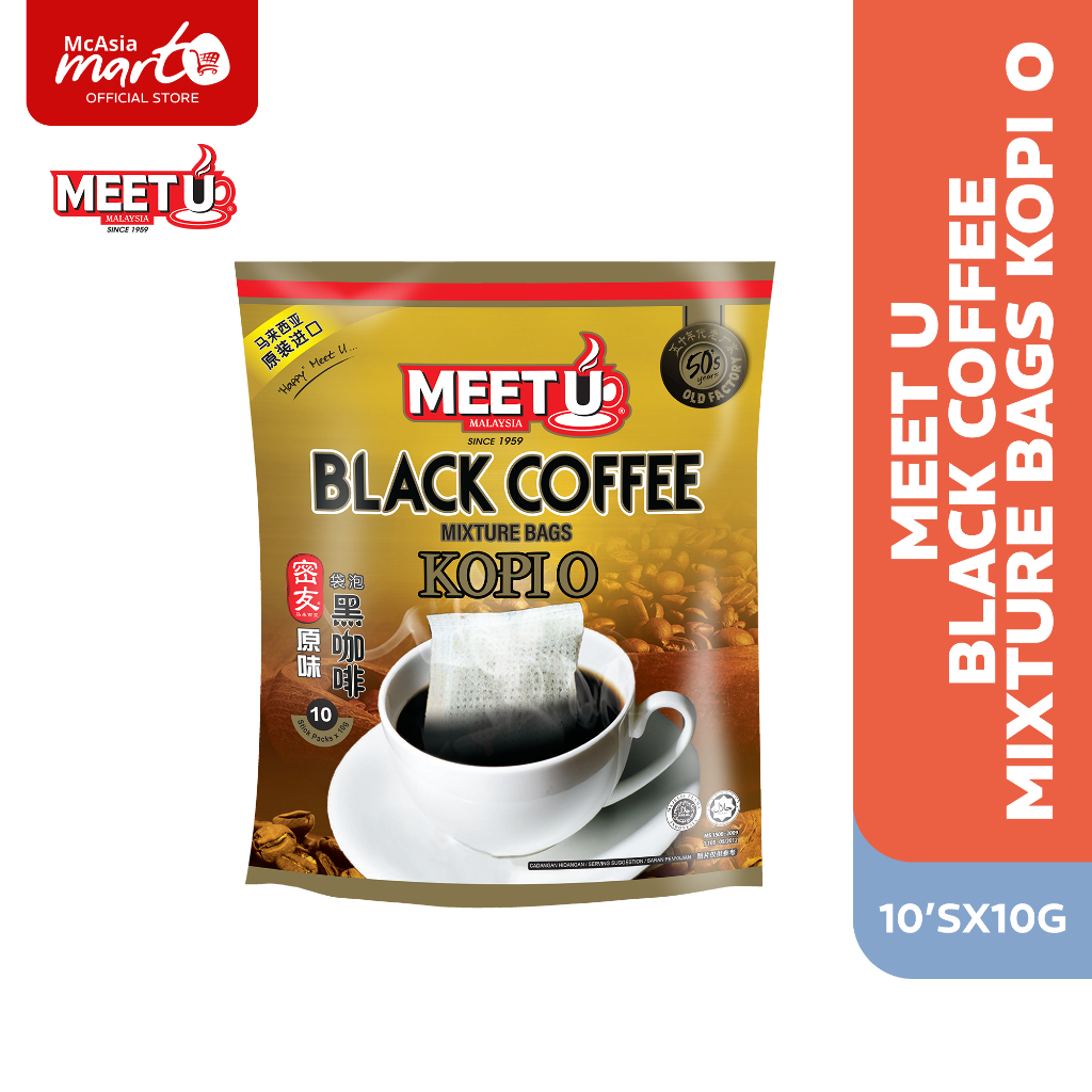 MEET U BLACK COFFEE MIXTURE BAGS KOPI O 10G 10S | Shopee Philippines