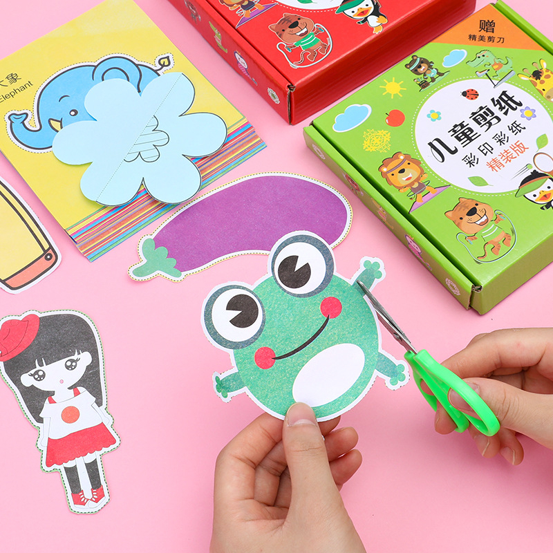 DIY color printed handmade paper-cut toys, various styles of cartoon ...