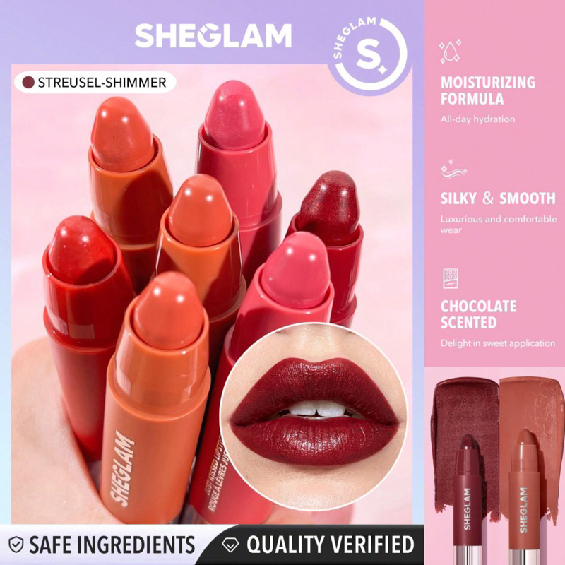 SHEGLAM Just Kissed Lipstick Crayon- Alcohol Free Vegan Water Proof ...