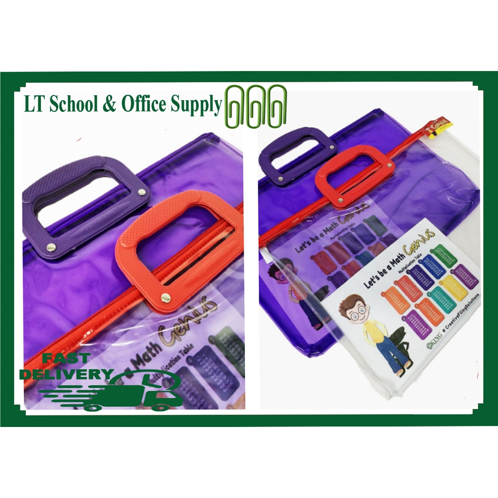 Transparent plastic envelope with handle and zipper Long 11x15inches ...