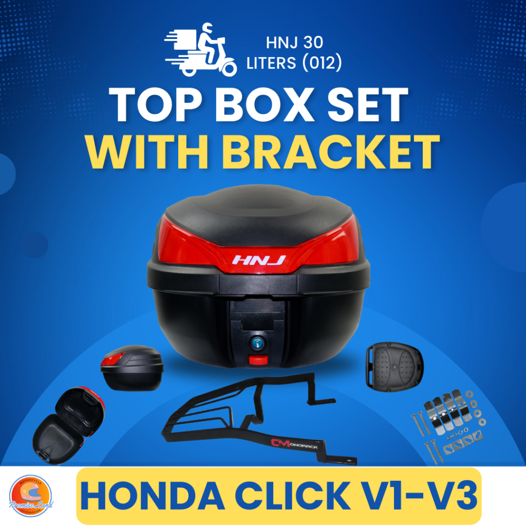 012 HNJ TOPBOX SET WITH BRACKET 30 LITERS FOR HONDA CLICK V1-V3 ...