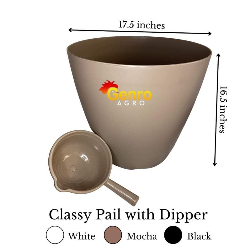 MINIMALIST CLASSY PAIL AESTHETIC WITH FREE DIPPER (home buddies)/timba ...