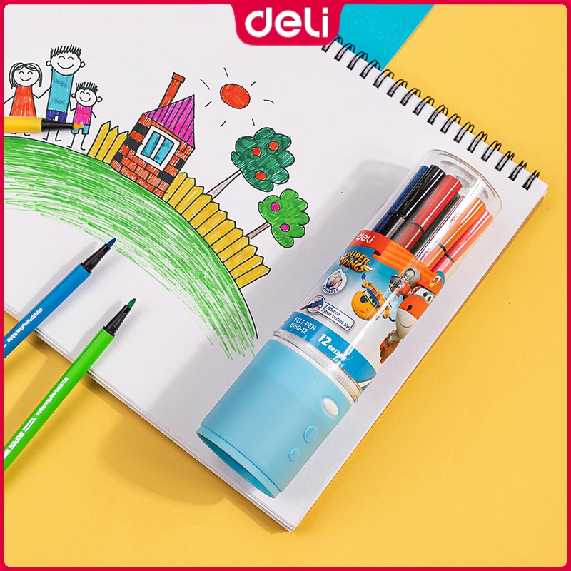 Deli EC150 Color Pens Marker Felt Pen Painting Supplies | Shopee ...