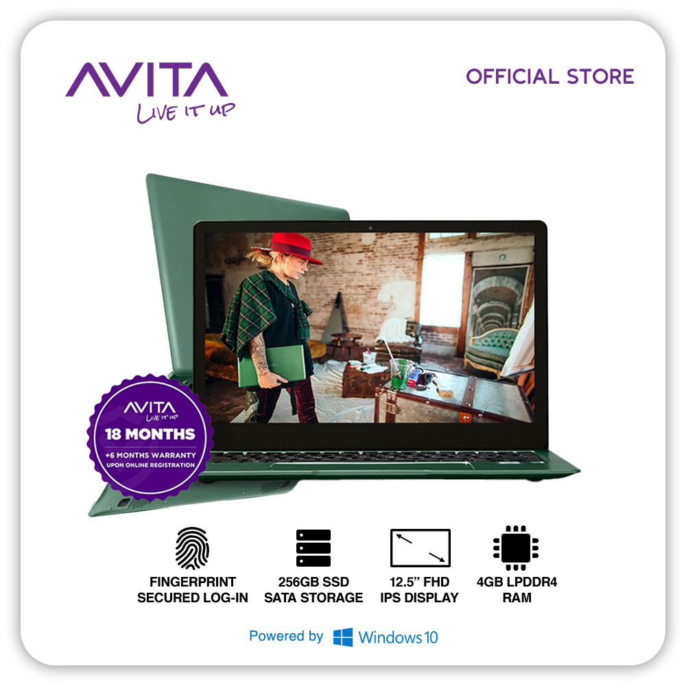 CHERRY x Avita Liber 12.5" Windows Laptop (Peacock Green) | Shopee Philippines