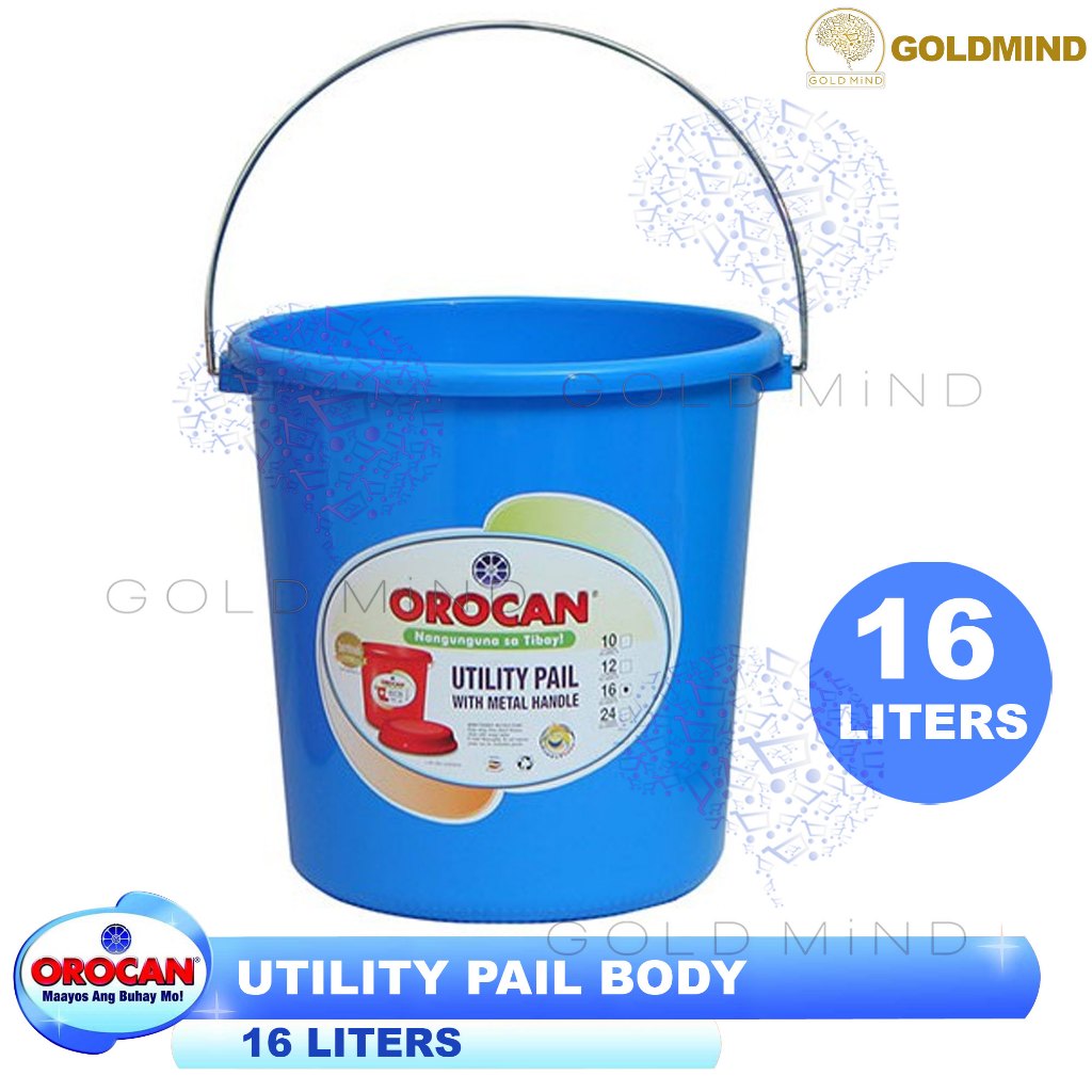 Orocan Utility Pail (16 Liters) - Gold Mind | Shopee Philippines