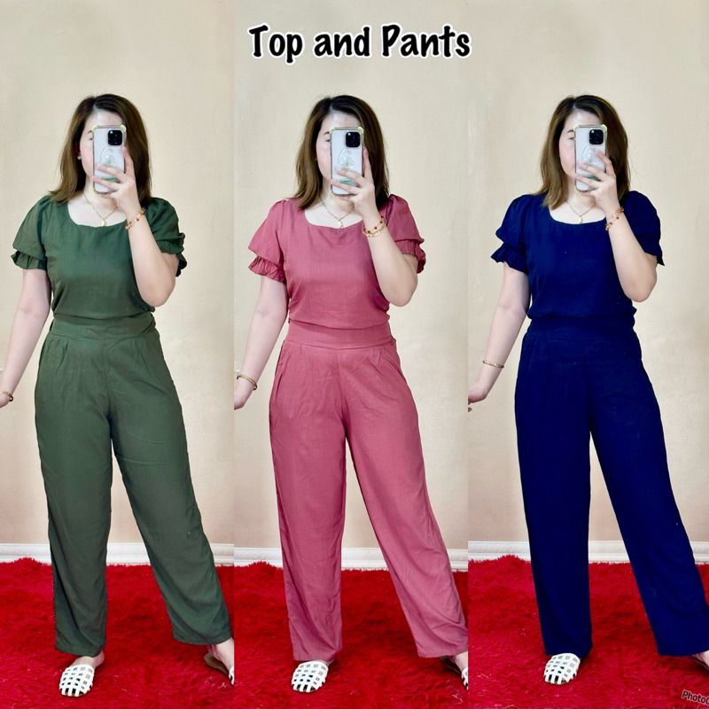 Adelaide Top And Pants Terno Pants Coordinates Set Coordinate Terno Coords Women Clothing Girls