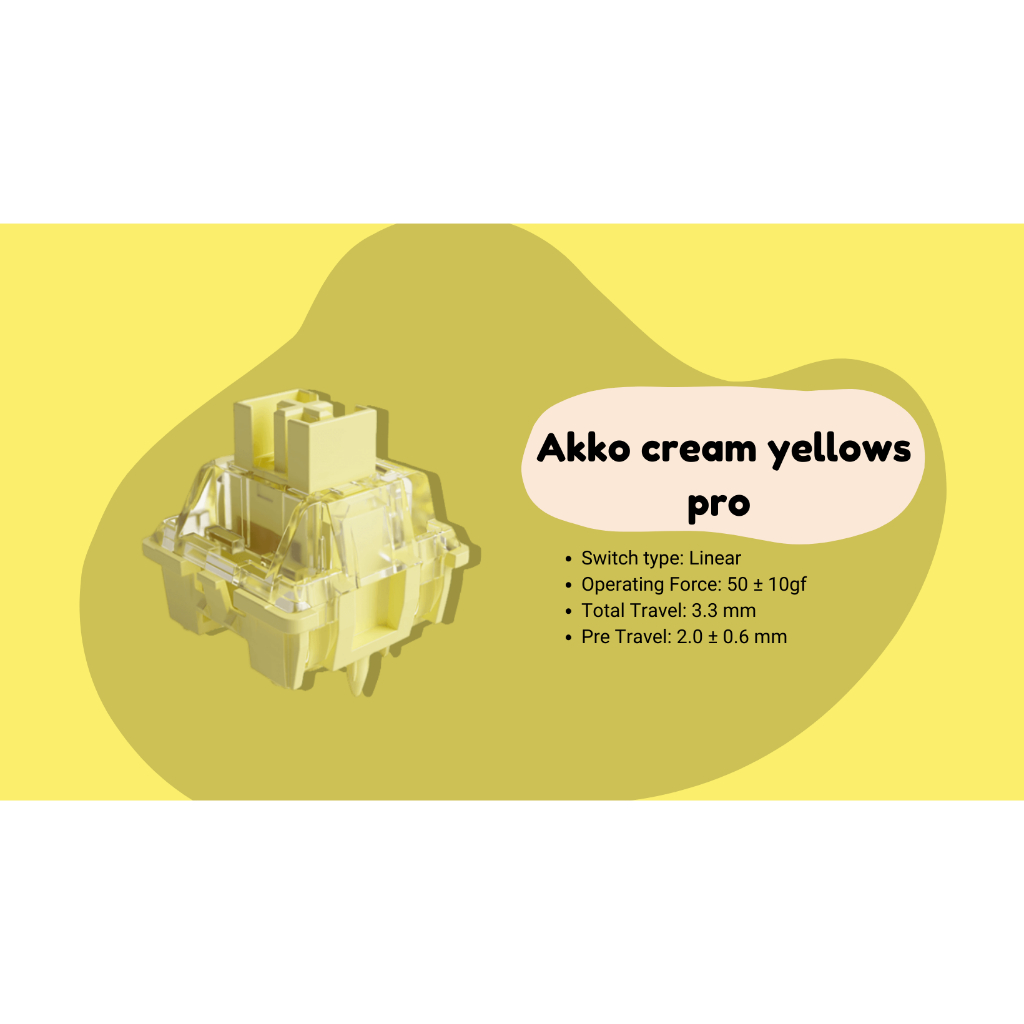 Akko cream yellows pro (hand-lubed) | Shopee Philippines