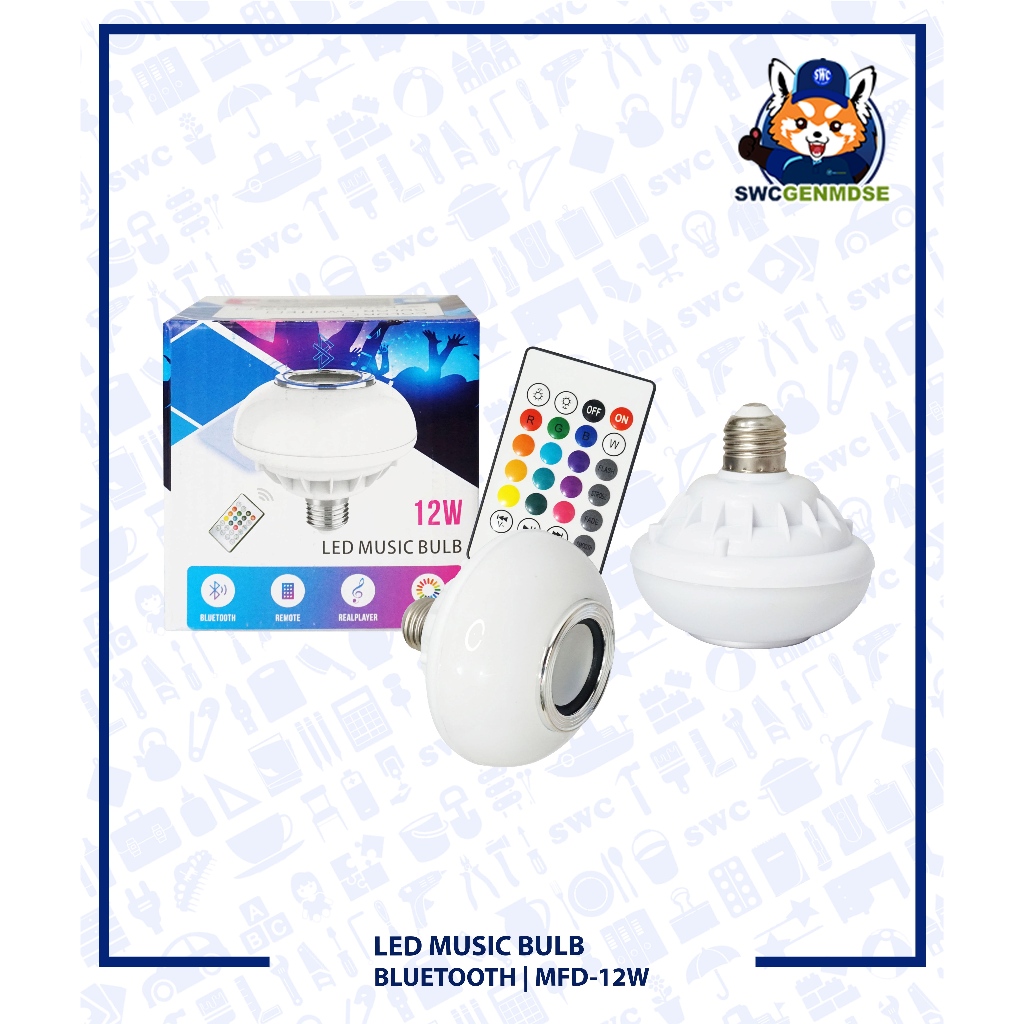 AMASCO Bluetooth LED Music Bulb | Remote Control 12W | Shopee Philippines