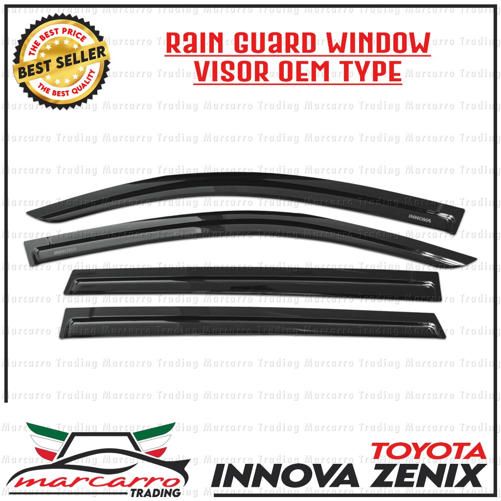 Toyota Innova Zenix 2022 to 2023 OEM Type Rain Guard Visor 2nd Design ...