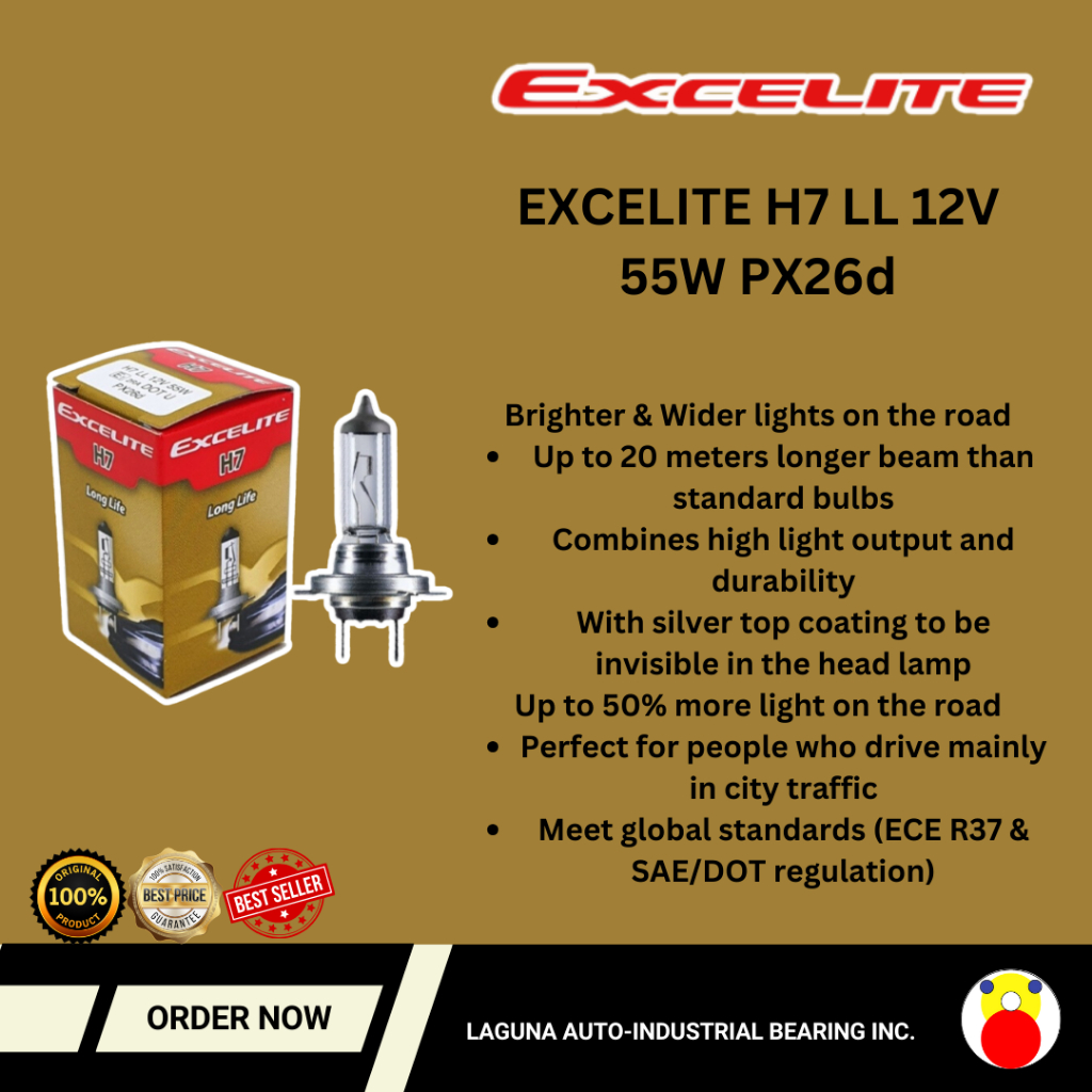 EXCELITE H7 LL 12V 55W (PX26d) | Shopee Philippines