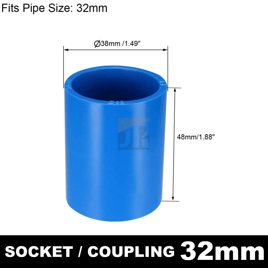 PVC Coupling Blue Pipe Fittings Connector 1/2inch To 1inchag | Shopee ...