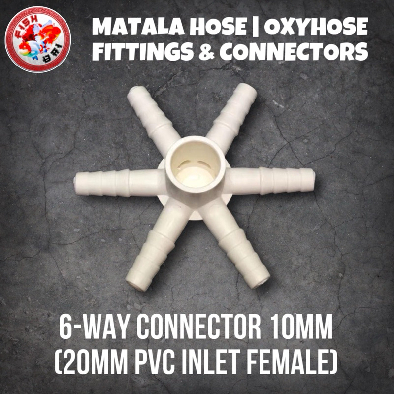 Matala Oxy Ring & Hose Fitting 6-Way Valve 20mm Male PVC | 10mm Branch ...