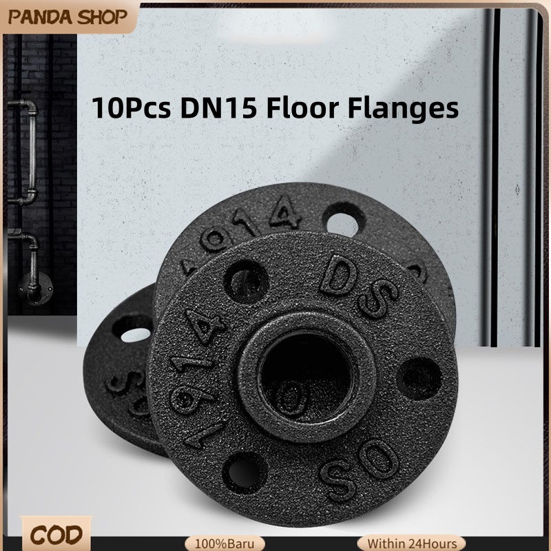 10Pcs DN15 Floor Flanges 1/2" Wall Mount Flange Cast Iron Floor Flange ...